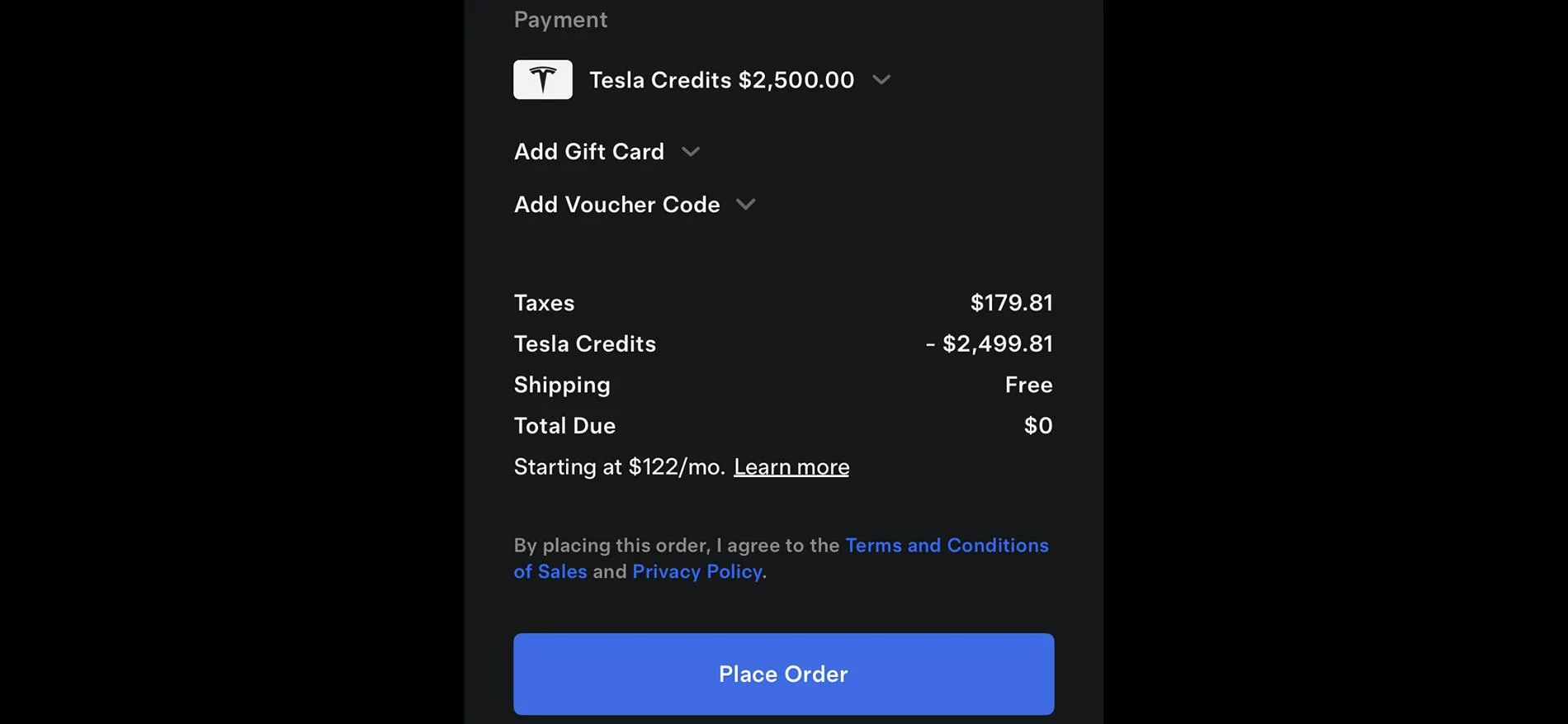 The $2,500 Tesla credit can be used in separate purchases, but how to ...
