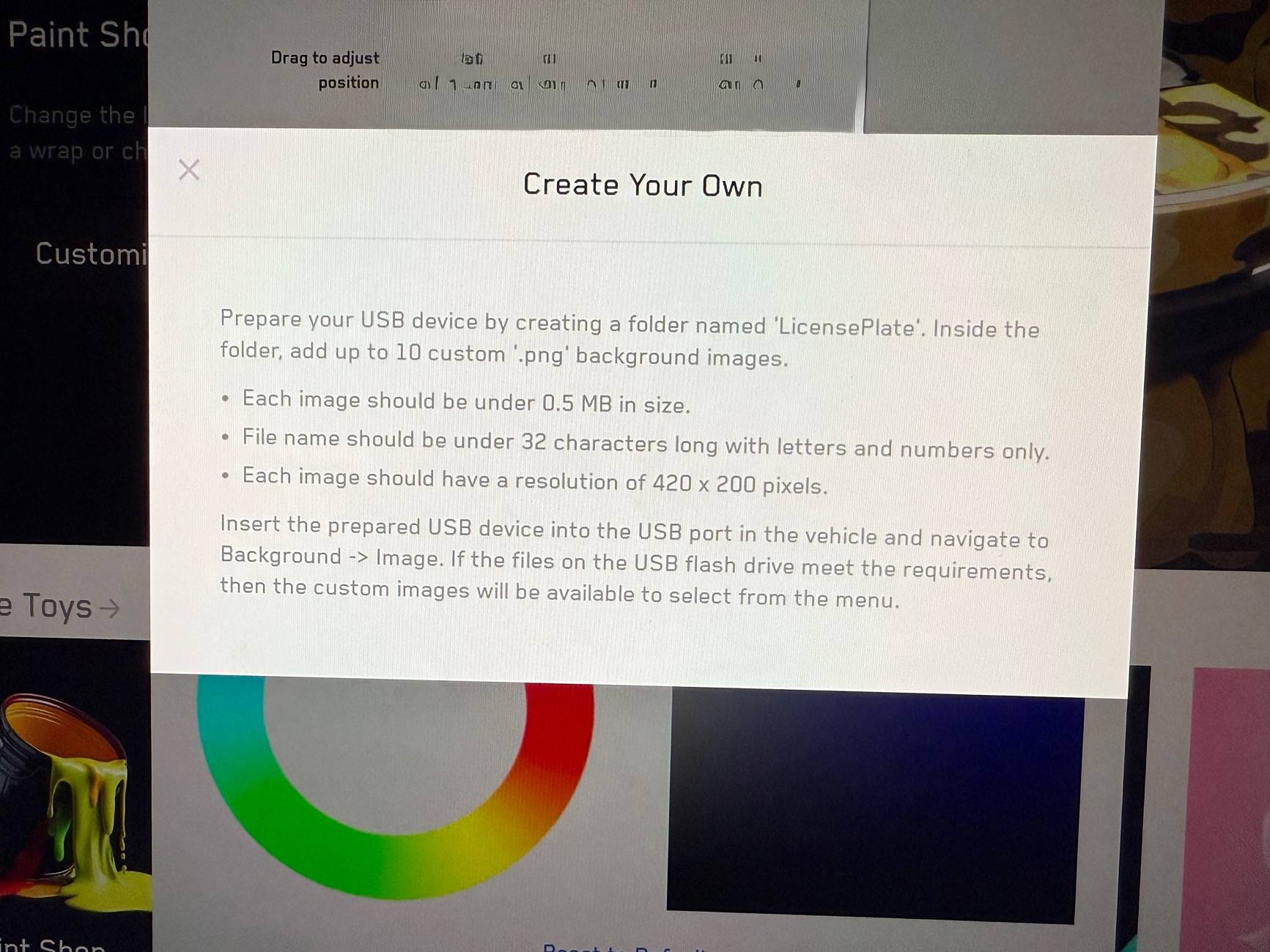 Uploading a custom license plate background | Tesla Cybertruck Forum ...