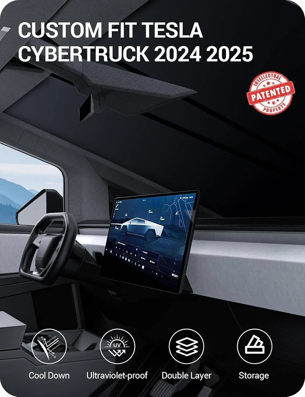 New Arrival! BASENOR Upgrade 2024 2025 Tesla Cybertruck Front Window ...