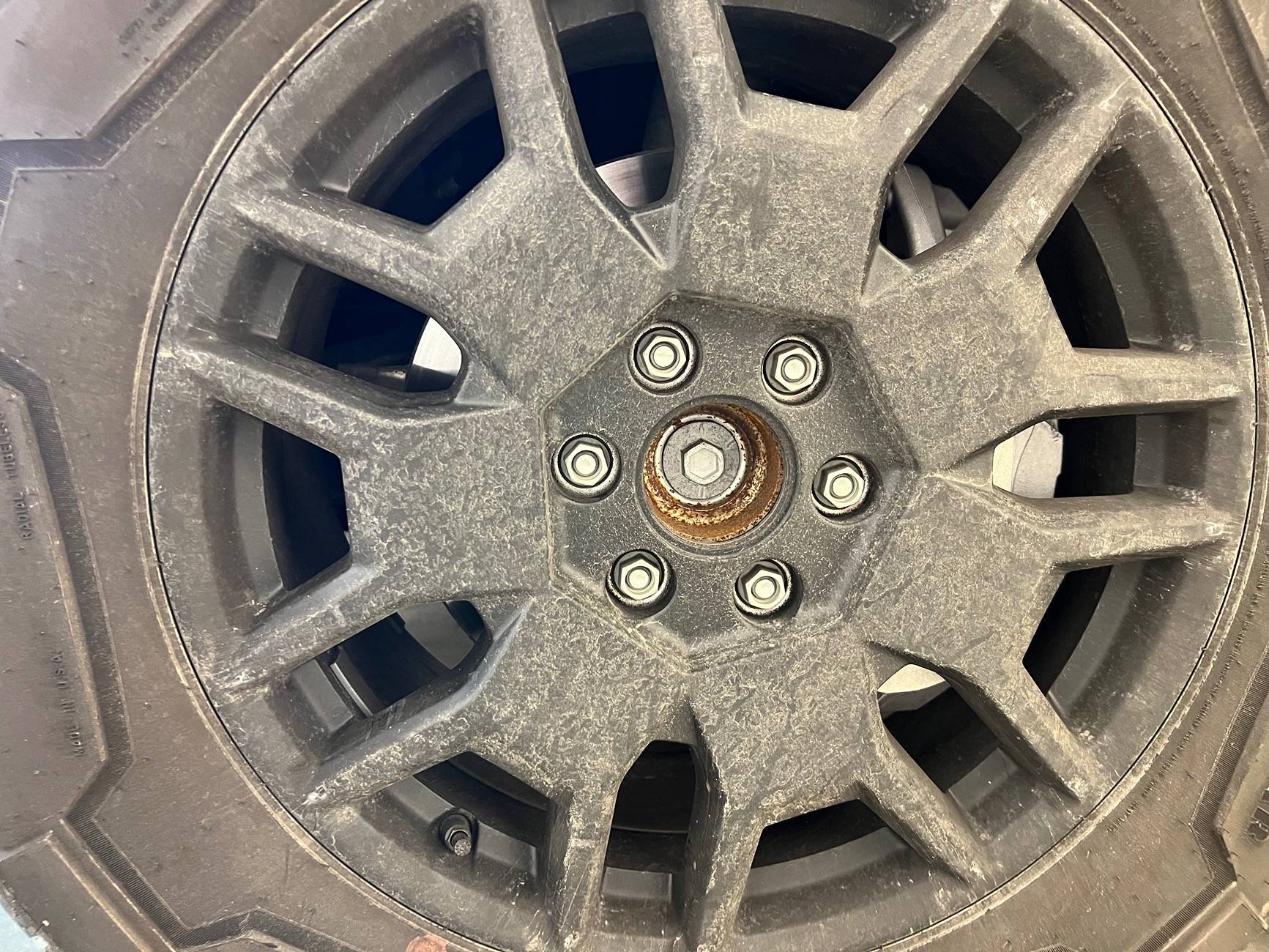 Rust in the centers of all four wheels. | Tesla Cybertruck Forum ...