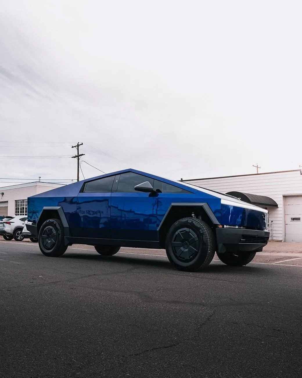 Pure PPF Candy Blue Cybertruck wrapped by Ceramic Pro Denver | Tesla ...