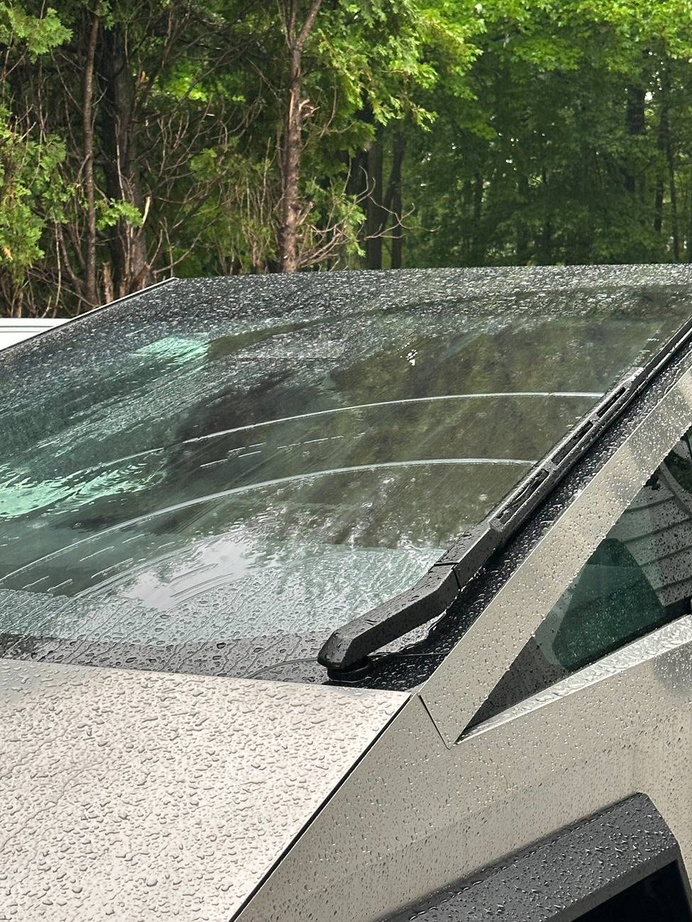 Windshield Wiper Caused Scratches on Windshield | Tesla Cybertruck ...