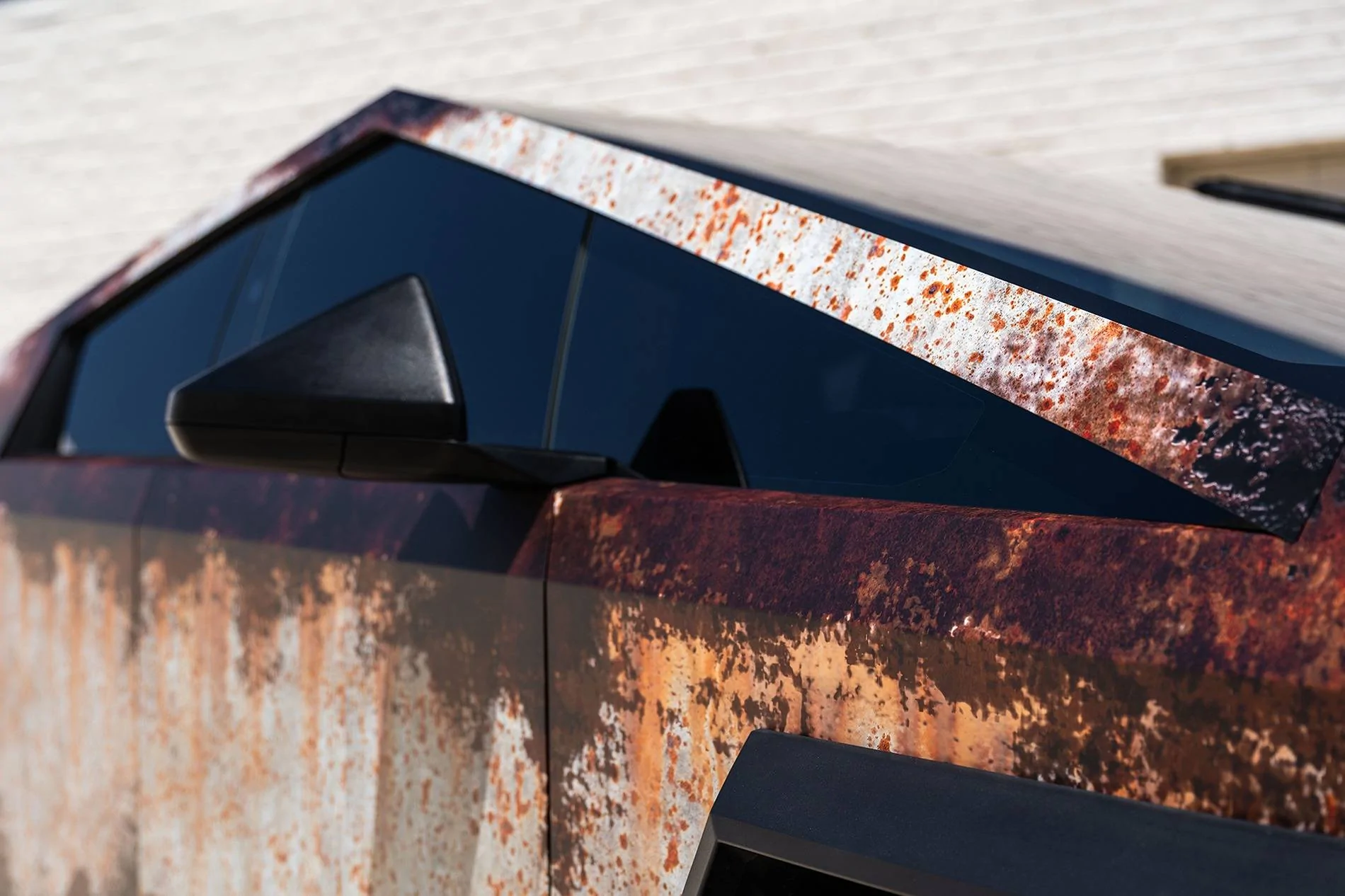 New Design! Cybertruck RUST custom printed wrap -- T Sportline | Tesla ...