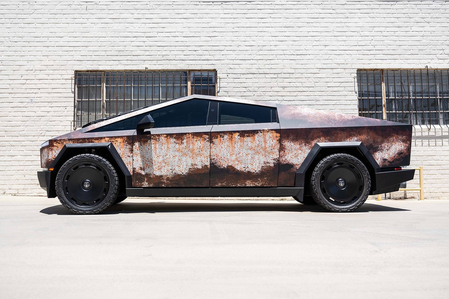 New Design! Cybertruck RUST custom printed wrap -- T Sportline | Tesla ...